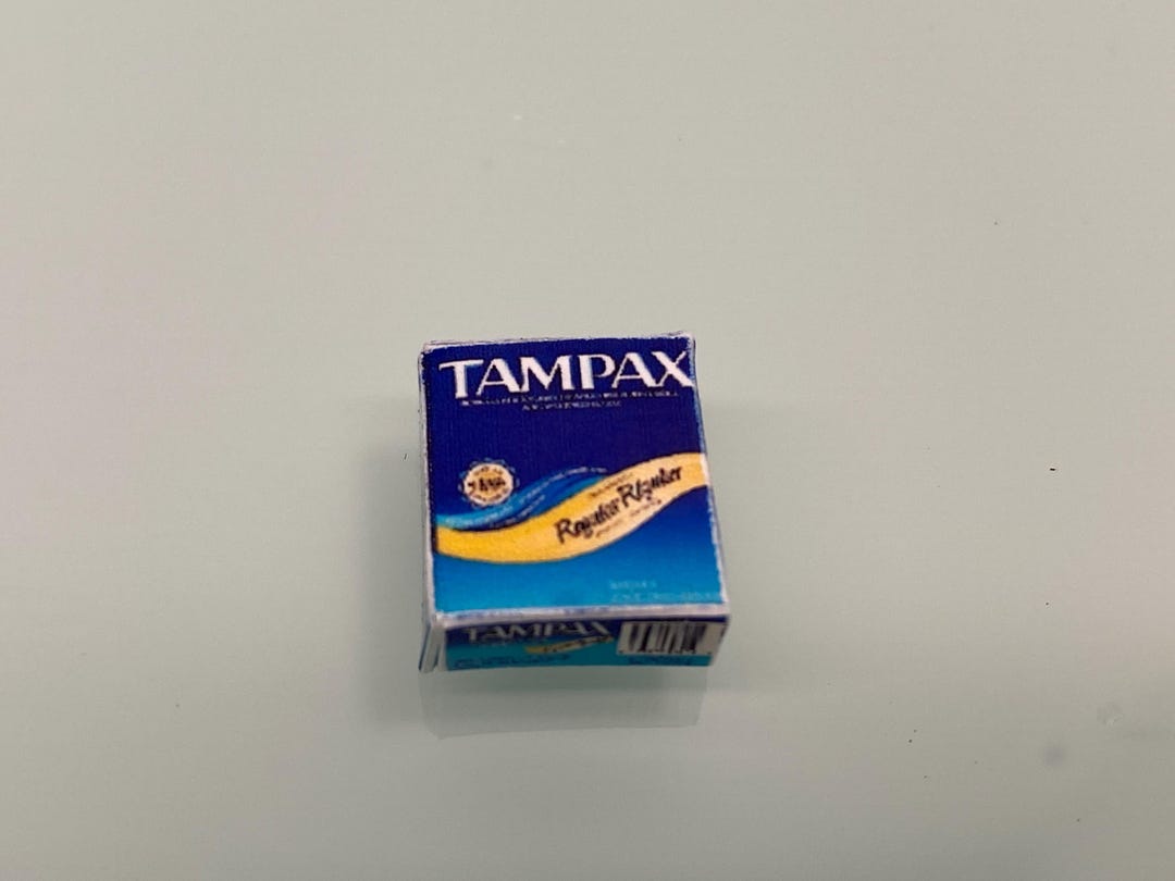 Dollhouse Miniature Tampax ~ Bathroom ~ Tampon ~ Vanity ~ Medicine ...