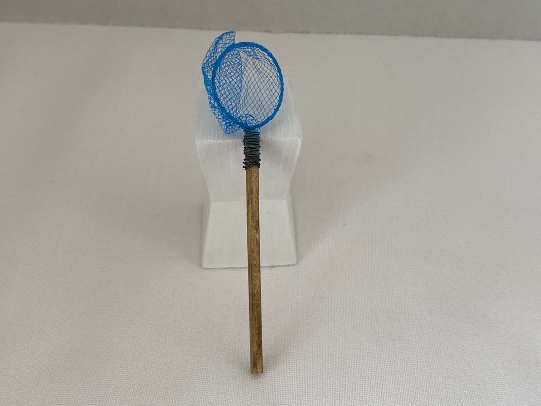 Dollhouse Miniature Fish Net ~ Pond ~ Butterfly ~ Fish ~ Fishing Gear ...