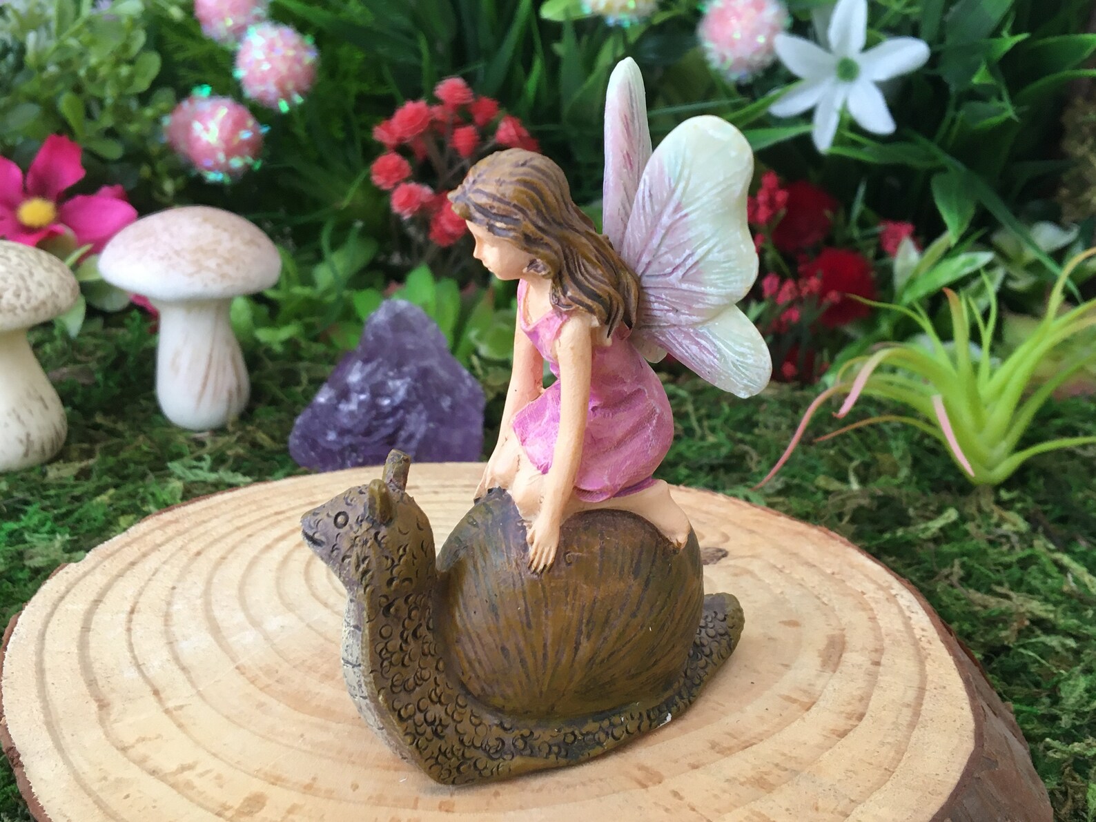 Fairy Fairy Riding Snail Racing Snail Fairy Garden | Etsy