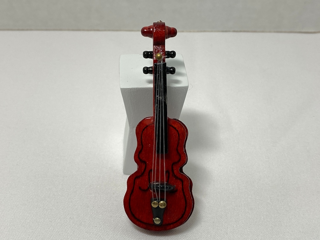 Dollhouse Miniature Violin Musical Instrument 1:12th Scale Music Band ...
