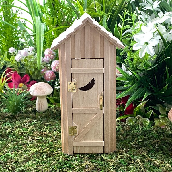 Wooden Miniature Outhouse Dollhouse - Etsy