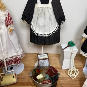 Dollhouse Miniature Maids & Accessories ~ French Maid ~ Iron ~ Ironing ...