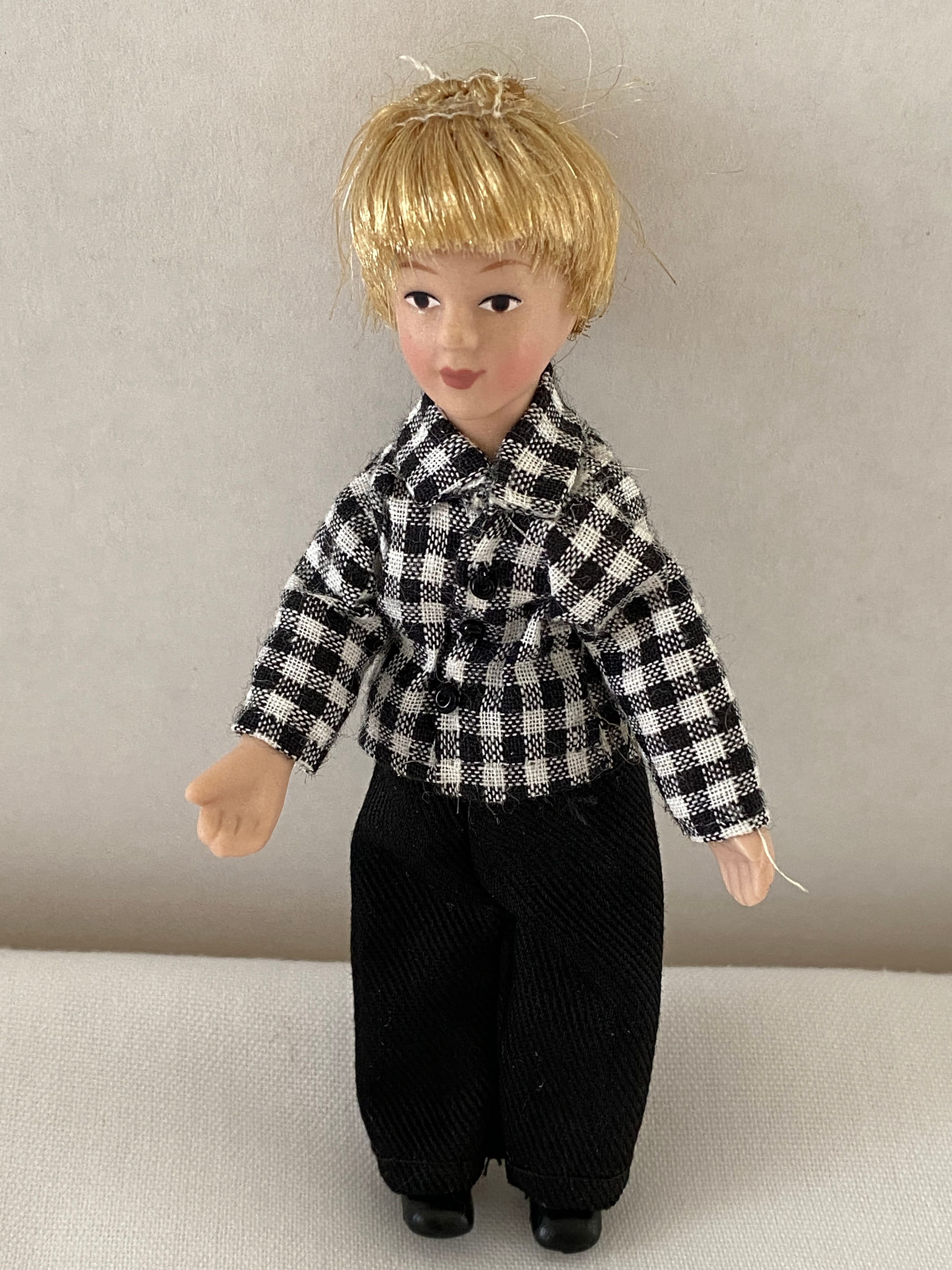 Dollhouse Miniature Doll Child Young Boy 1:12th Scale | Etsy