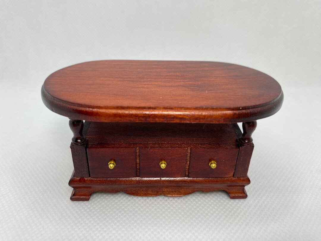 Dollhouse Miniature Coffee Table Living Room Family Room 1:12th Scale ...