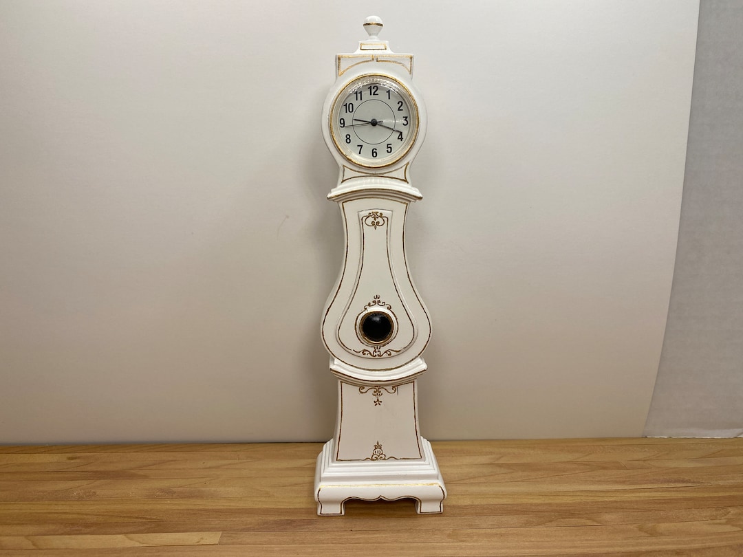 Dollhouse Miniature Grandfather Clock JBM Working Clock 1:12 Scale Den ...