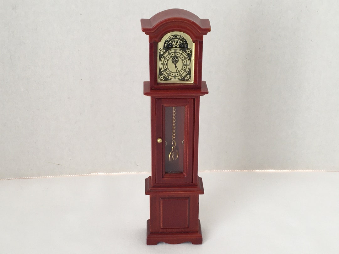 Dollhouse Miniature Grandfather Clock 1:12 Scale Den Clock Shop ...