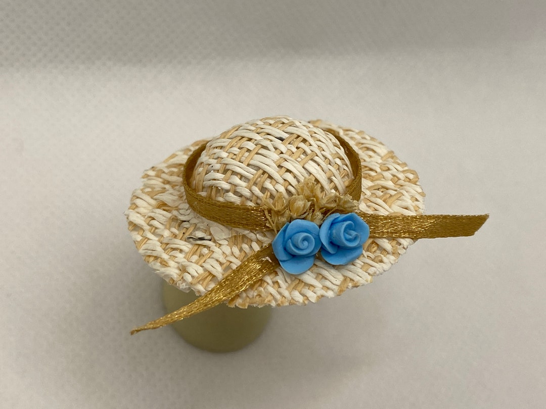 Dollhouse Miniature Hat ~ Straw Hat ~ Hat Shop ~ Milliner ~ 1:12th ...