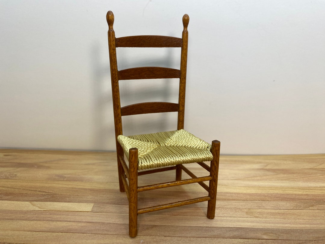 Dollhouse Miniature Ladderback Chair ~ Artisan ~ Don Cnossen ~ Shaker ...