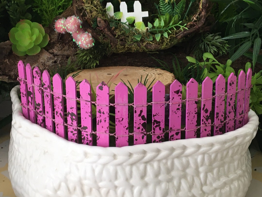 Miniature Picket Fence ~ Fairy Garden ~ Fairy House ~ Gnome House ...