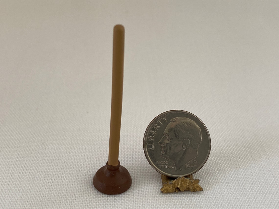 Dollhouse Miniature Plunger Bathroom Toilet Plunger | Etsy