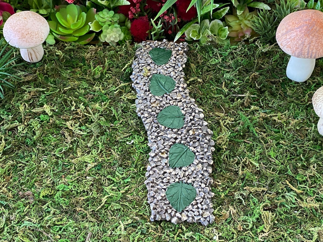 Miniature Garden Stone Walkway ~ Fallen Leaves Pathway ~ Fairy Garden ...