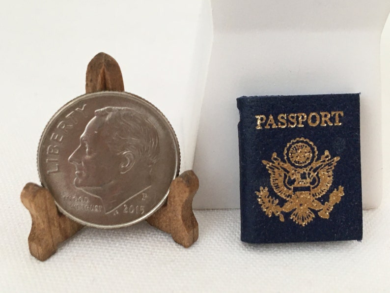 Dollhouse Miniature Passport Document Travel Airport | Etsy