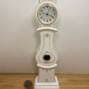 Dollhouse Miniature Grandfather Clock JBM Working Clock 1:12 Scale Den ...
