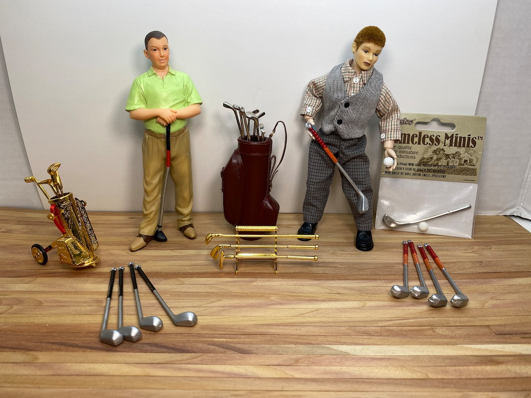 Dollhouse Miniature Golf Accessories ~ Golf Doll ~ Golf Clubs ~ Golf ...