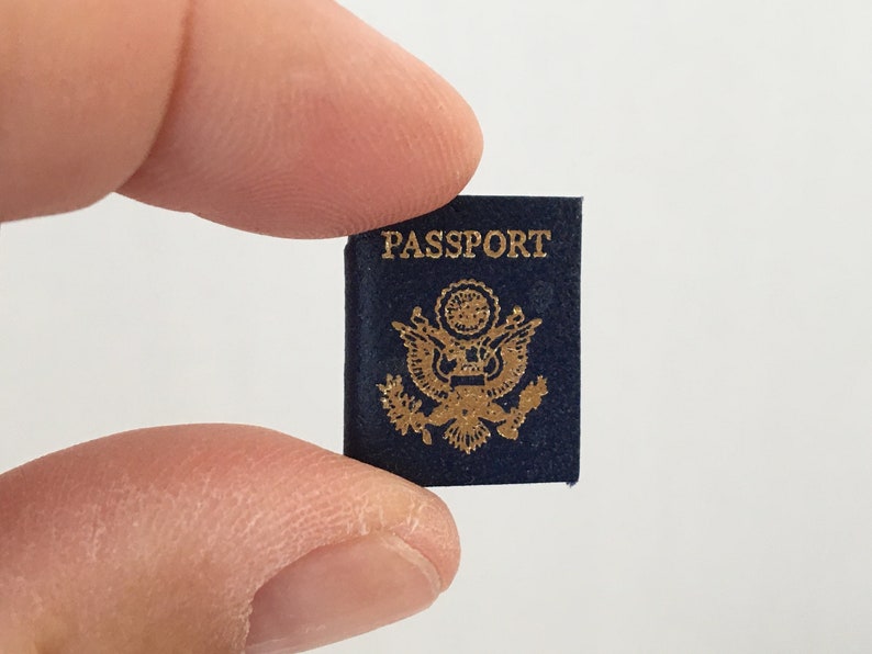 Dollhouse Miniature Passport Document Travel Airport | Etsy