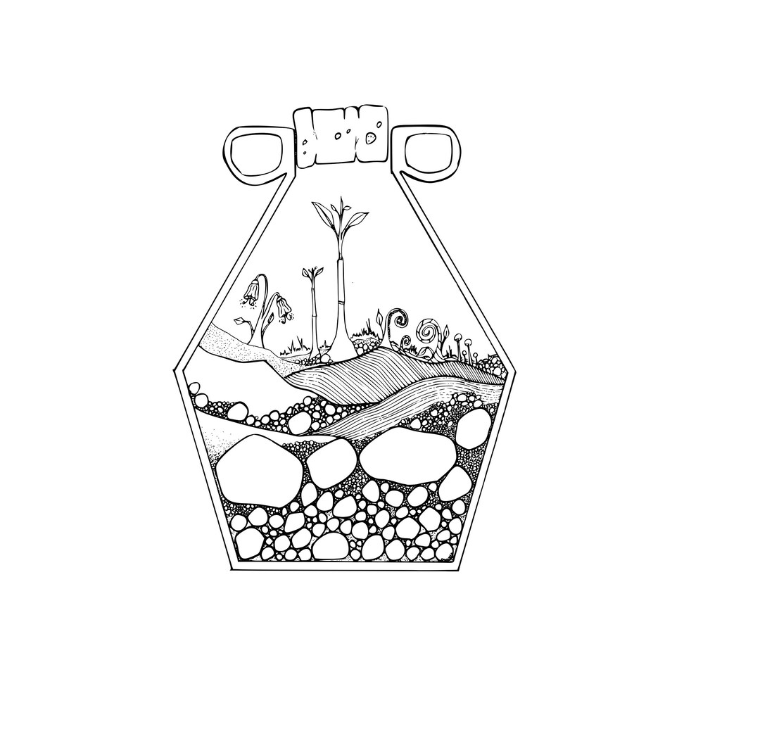 Geometric Terrarium Coloring Page - Etsy