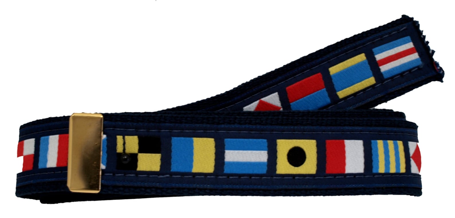Nautical Code Flag on Navy Web Belt, Military Style, Buckle NOT ...