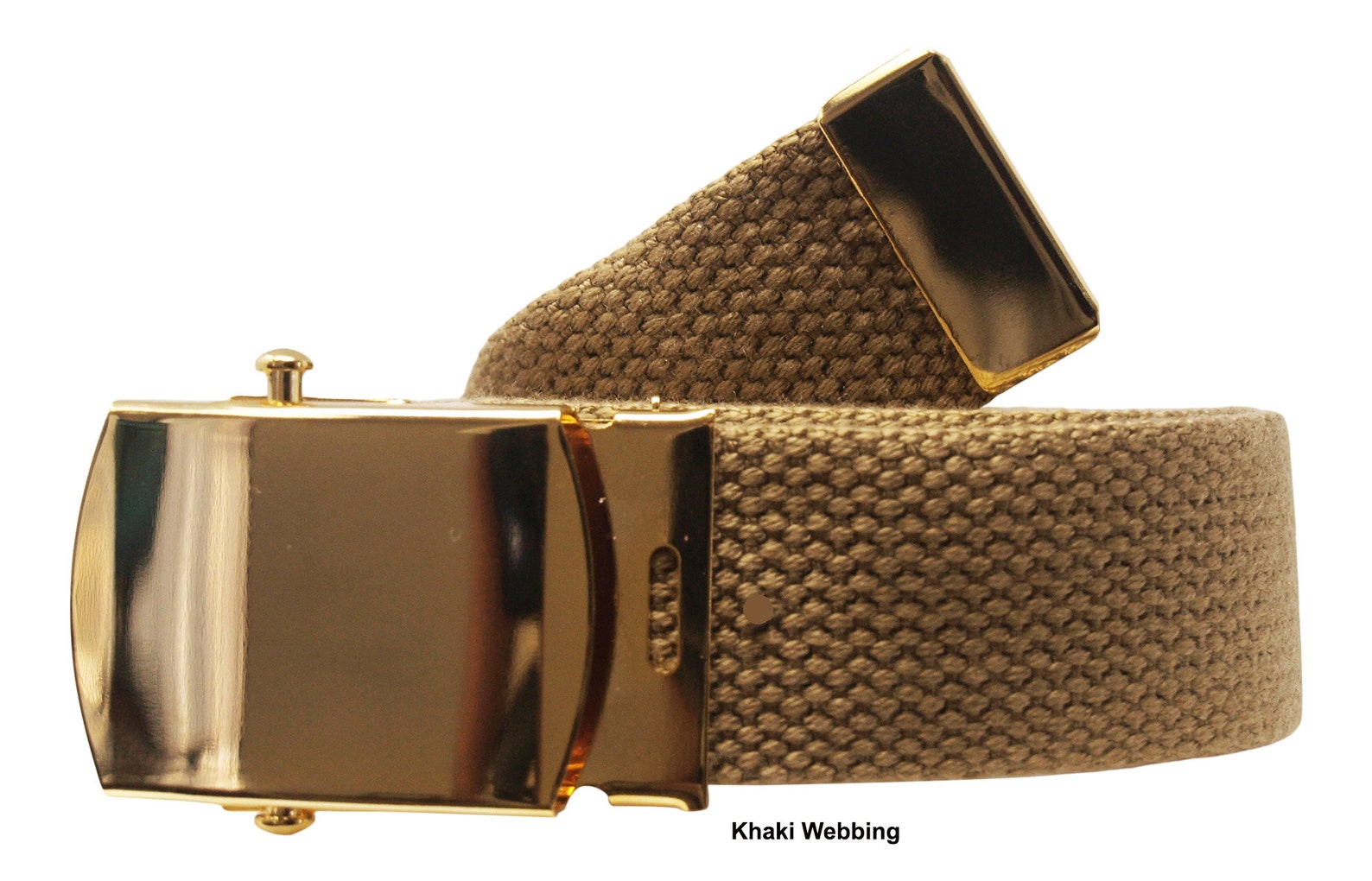 Military Style Web Belt, 1-1/4 Wide 54 Long, With Brass Buckle, Choose ...