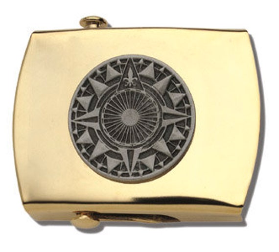 Nautical Compass Rose Brass Buckle Military Style | Etsy