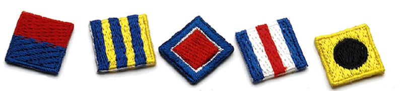 Embroidered International Code Flags, Iron on or Sewn 5/8 Inch Sq - Etsy