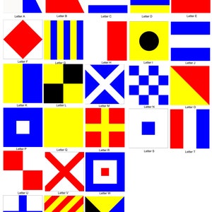 Embroidered International Code Flags, Iron on or Sewn 5/8 Inch Sq - Etsy