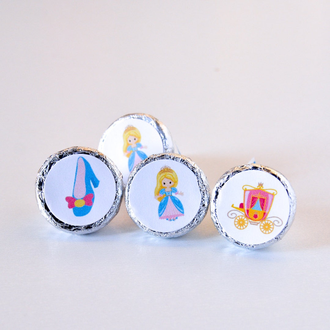 Cinderella Kisses Stickers, Cinderella Friends Stickers, Round Candy ...