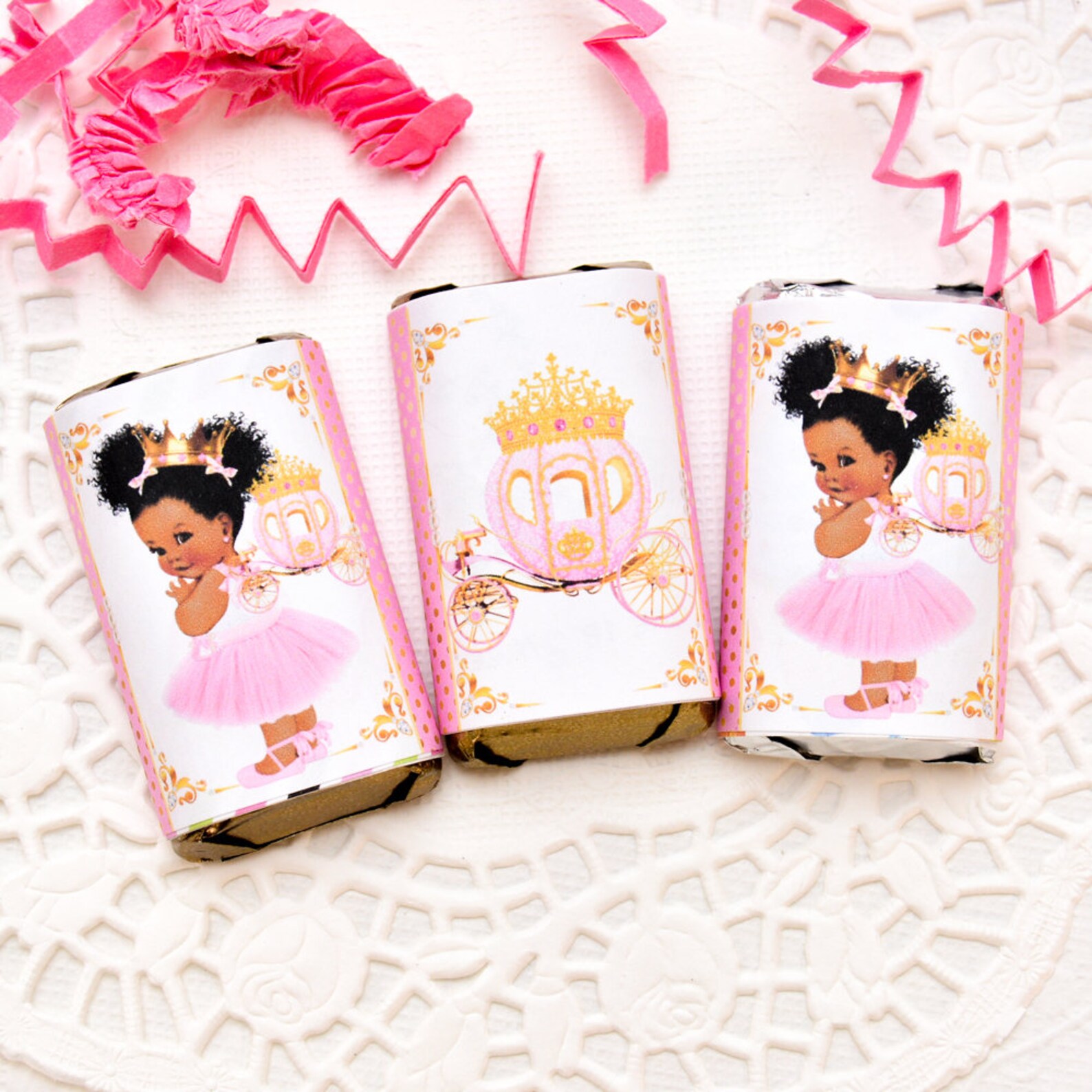 Princess Favor Tags Pink Royal Princess Tags African | Etsy