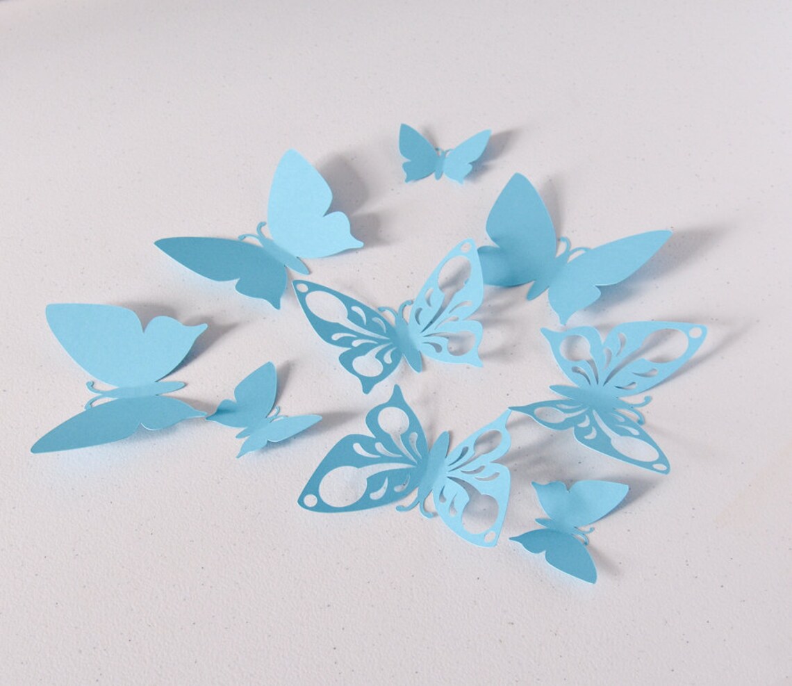 Blue Butterfly Wall Decoration Birthday Party Decoration | Etsy