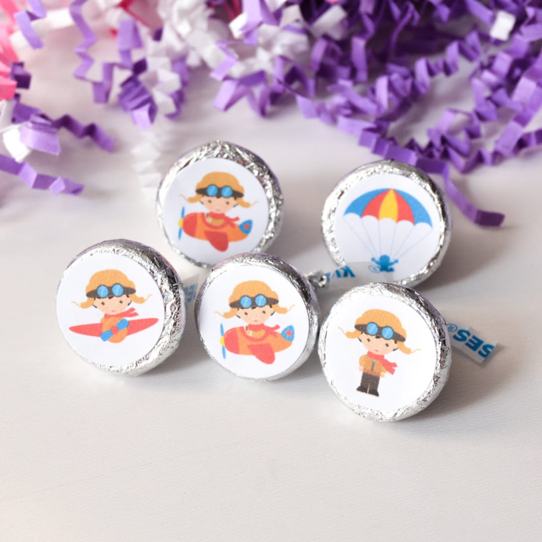 324 Aviator Birthday Party Favor Labels, Aviator Birthday Supplies ...