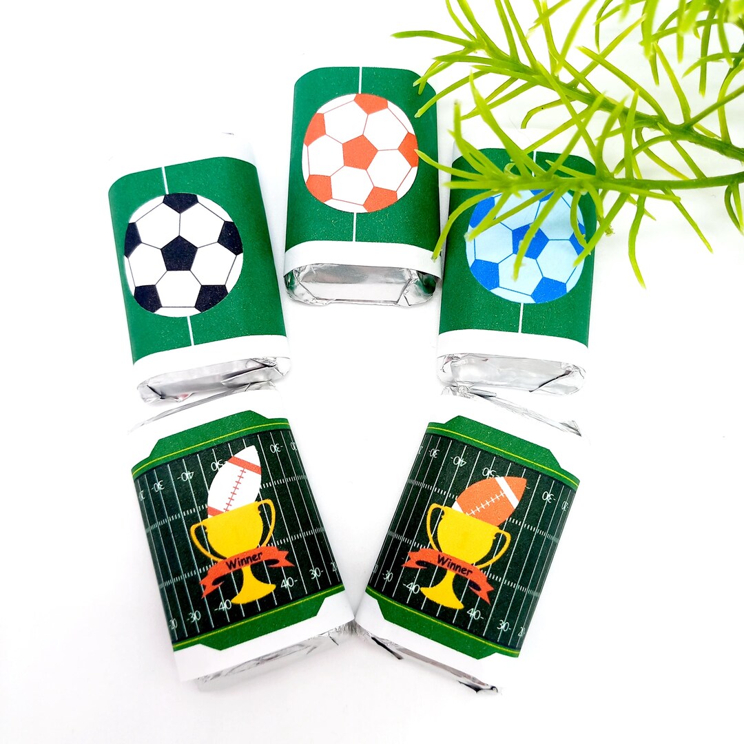 Soccer Party Candy Wrappers: Sports Theme Chocolate Labels - Etsy