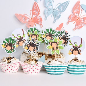 14 Monkey Decoration, Monkey Baby Shower, Baby Monkey Cake Topper ...