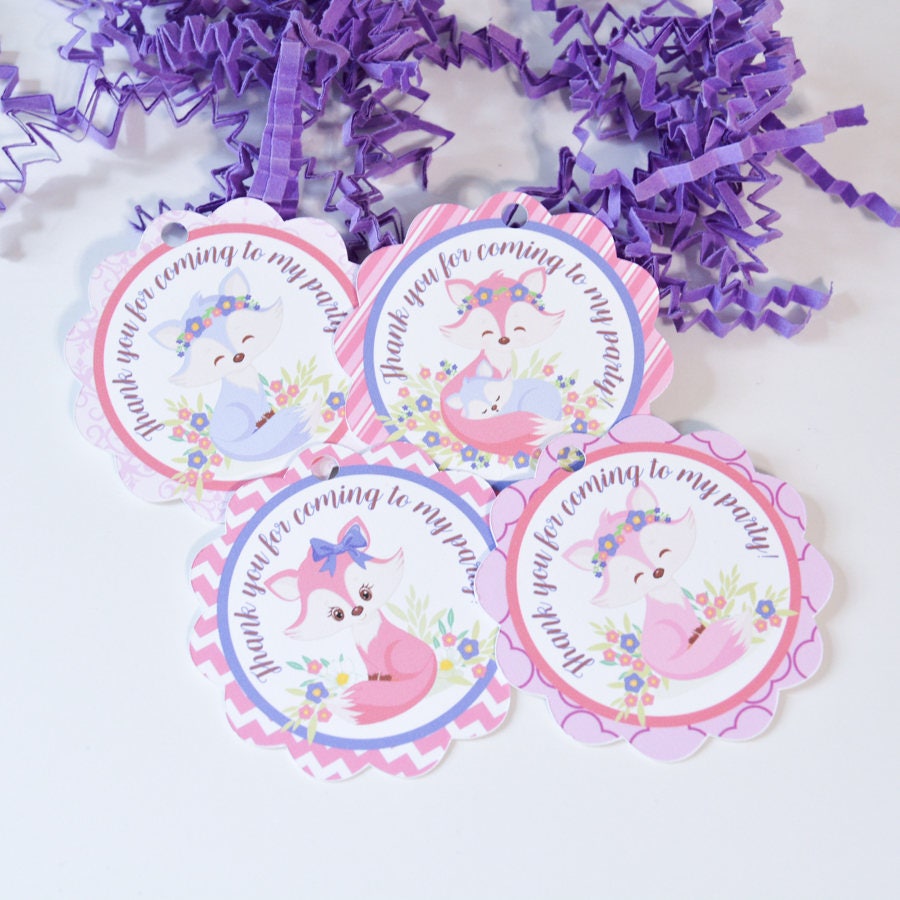 Funny Fox Tags Fox Theme Party Favor Tags Fox Baby Shower | Etsy