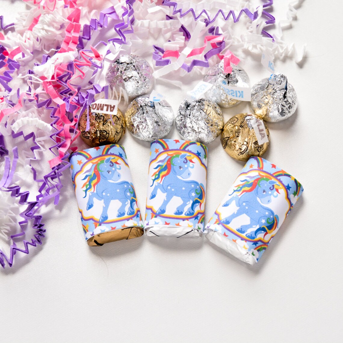 54 Blue Unicorn Stickers for Hershey®miniatures Blue Unicorn - Etsy