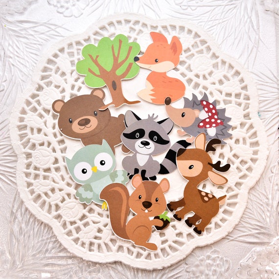 Woodland Animals Cut Out Animal Forest Baby Shower Woodland | Etsy