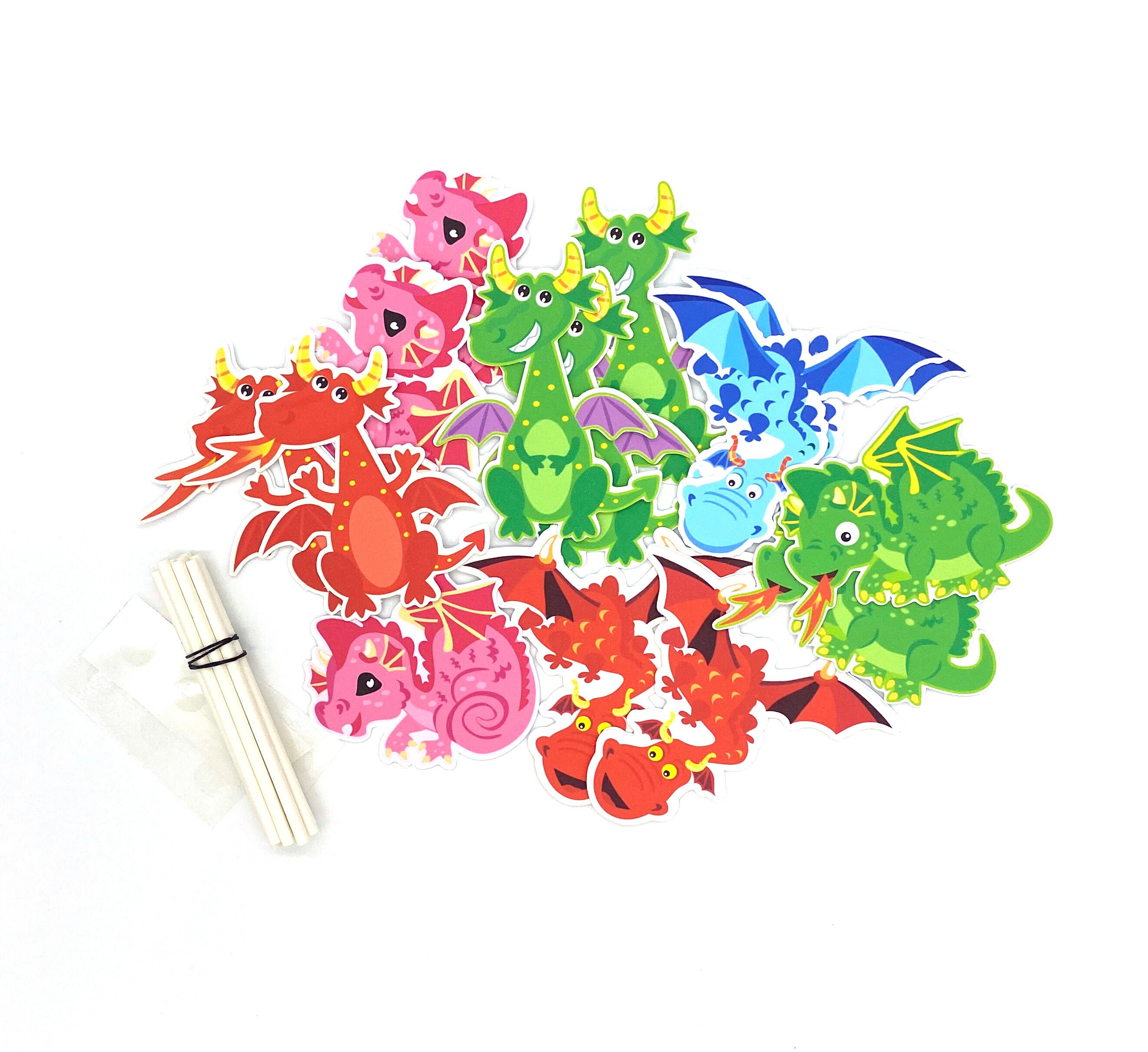 Dragon Tags Cutouts Baby Shower Decoration Birthday Cake - Etsy