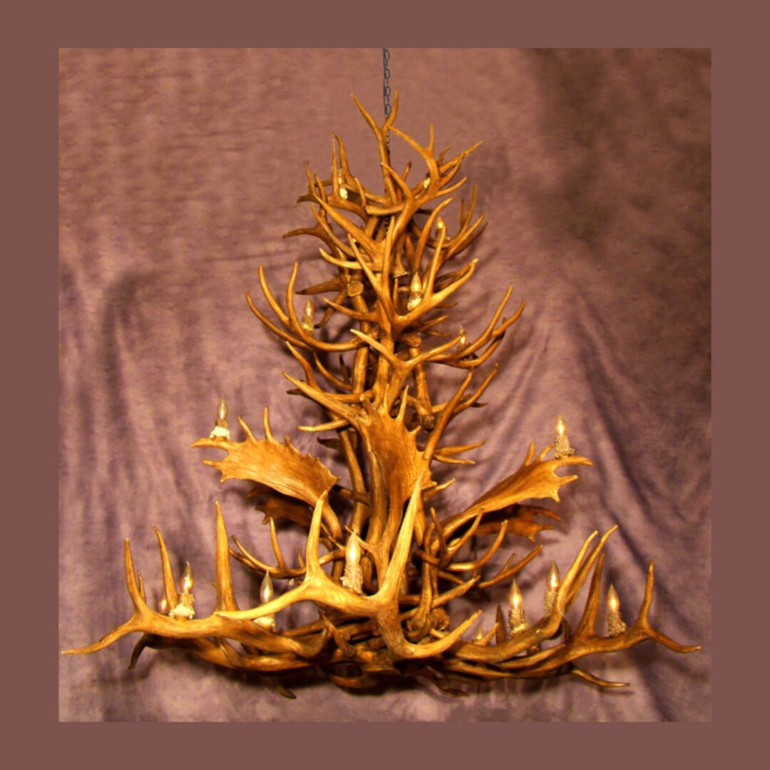 RL-24 Reproduction Antler Jewel Chandelier Light, Rustic, Deer - Etsy