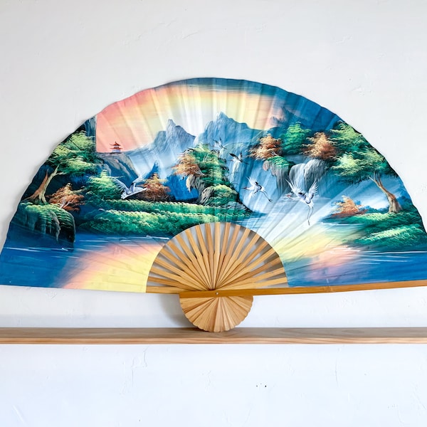 Vintage Japanese Wall Fan - Etsy