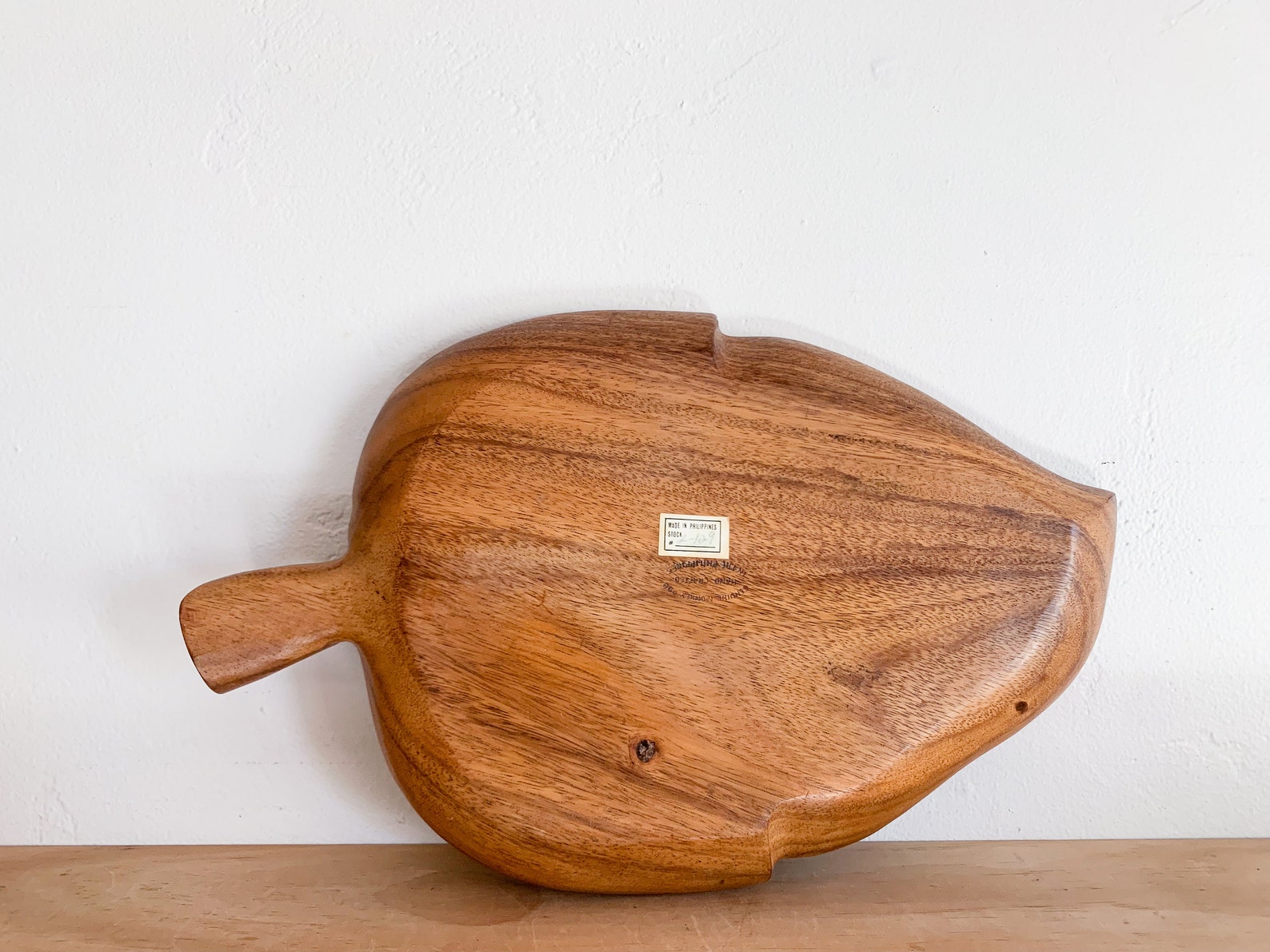 Large Leaf Monkey Pod Wood Tray – Wooden Snack Tray, Hawaiian Decor ...