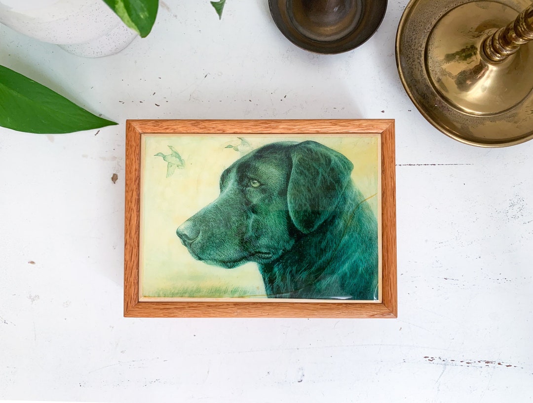 Vintage Keepsake Box With Black Labrador – Hunting Dog, Duck Hunting ...