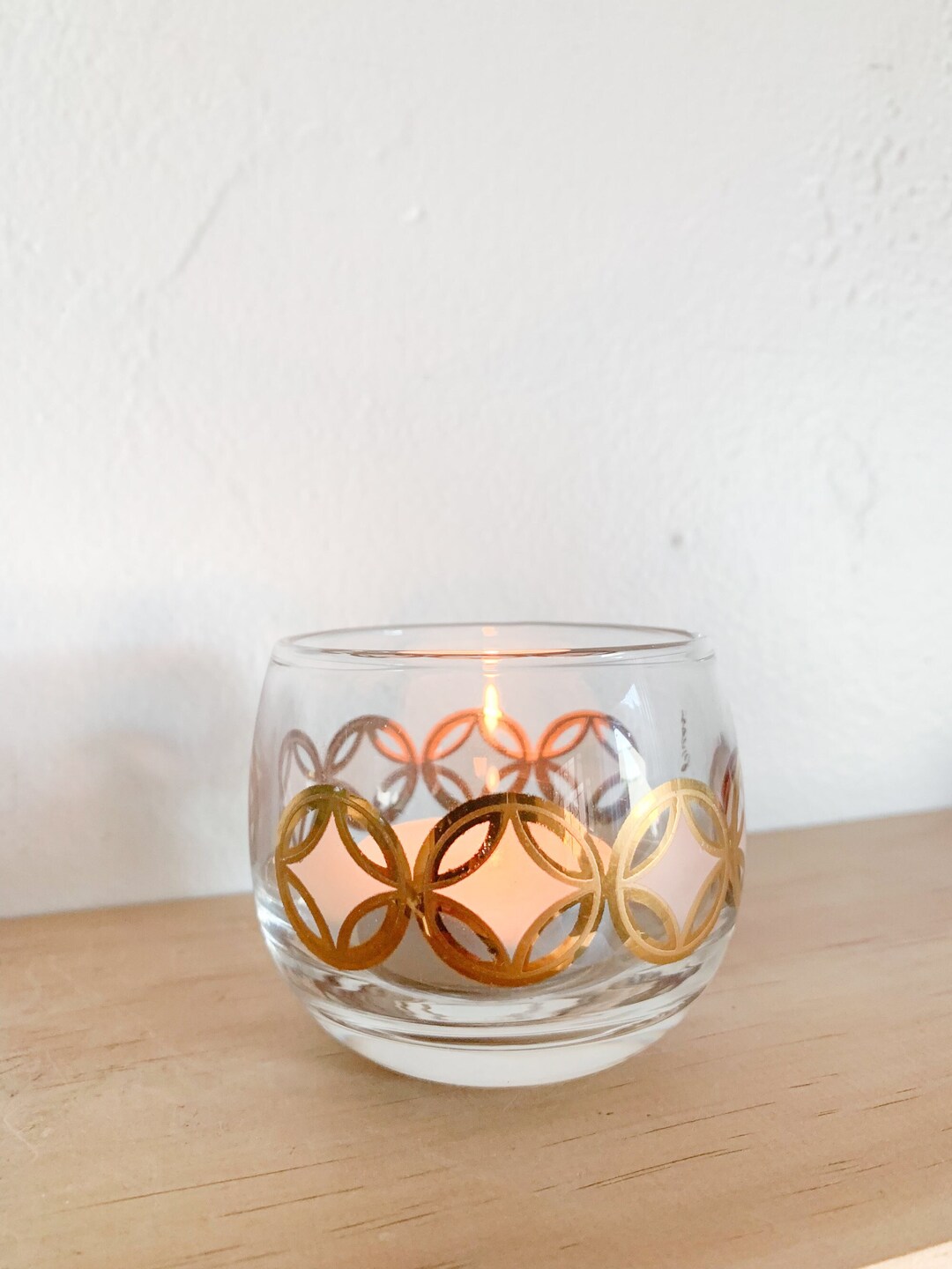 Mid-century Fred Press Roly Poly Glass – Tealight Candleholder, MCM ...