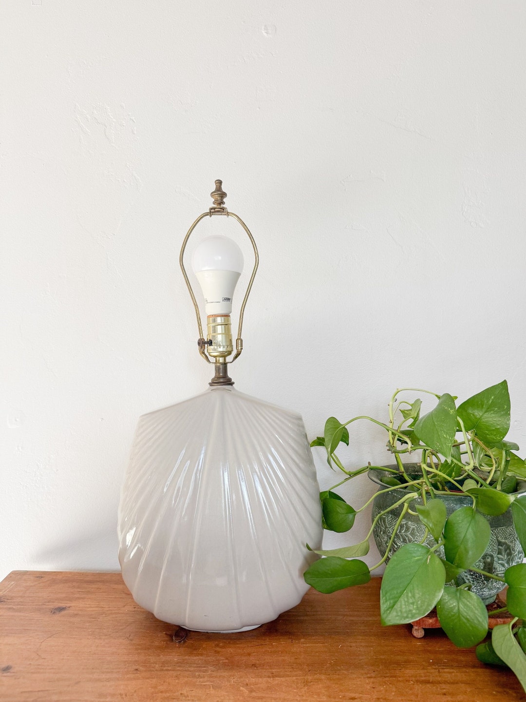 Vintage 80s Ceramic Seashell Lamp | Postmodern Lamp, Art Deco Revival ...