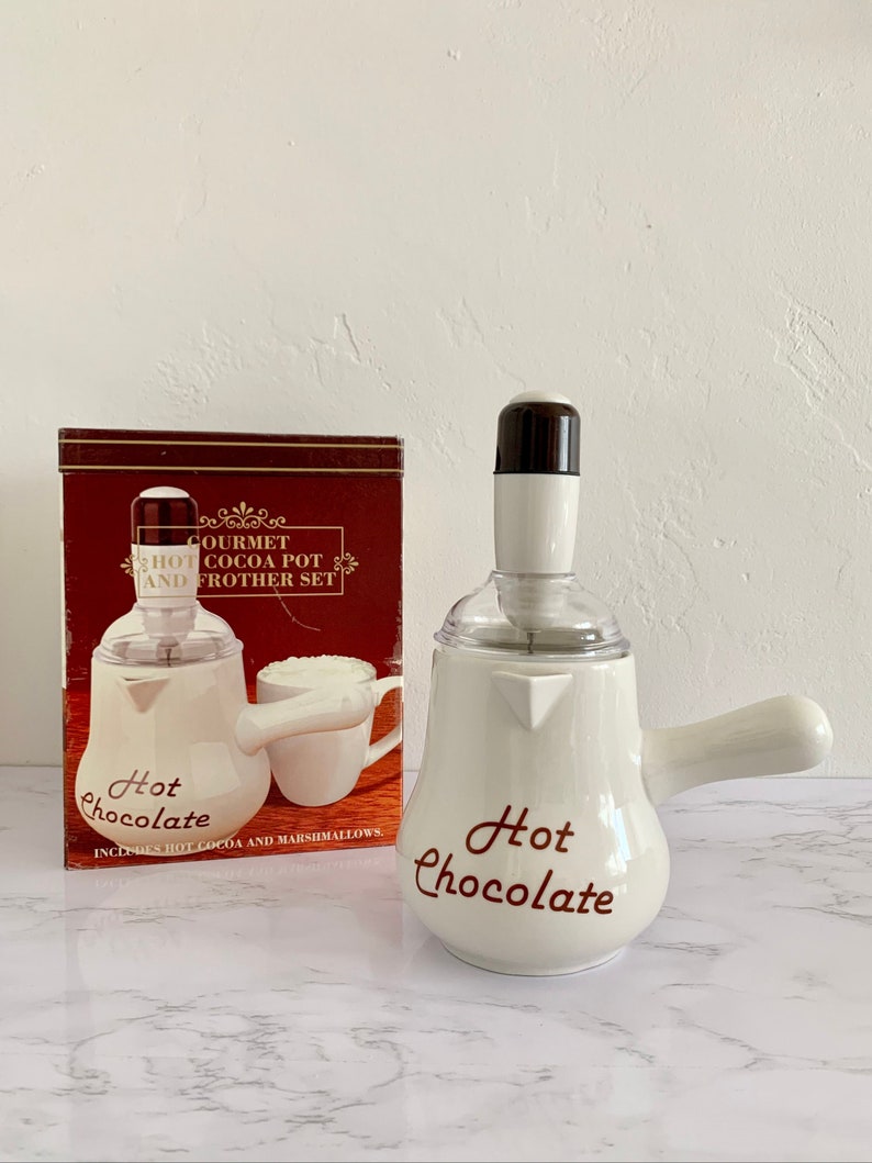 Vintage Hot Chocolate Set Hot Cocoa Pot and Frother Set - Etsy
