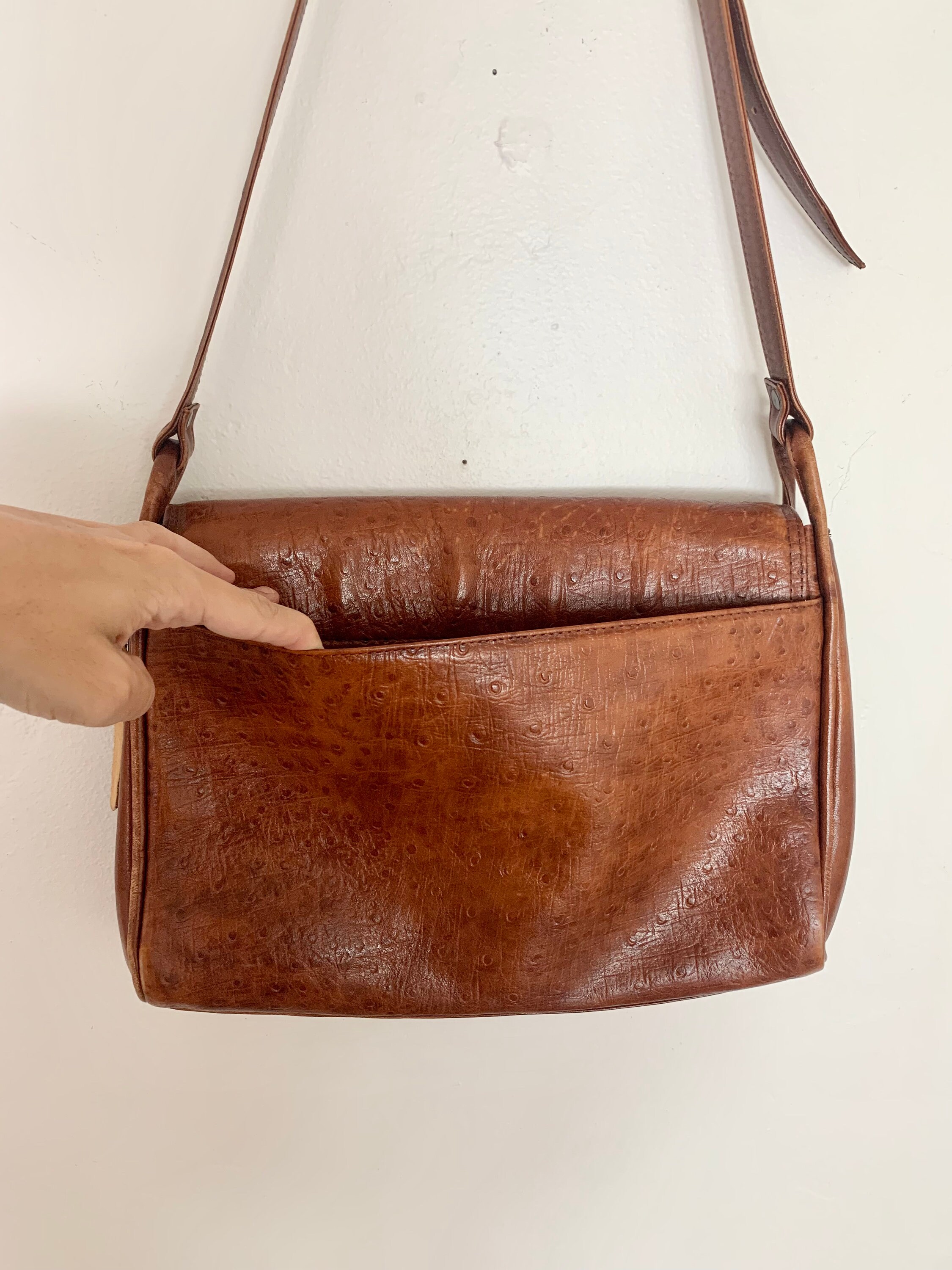 Vintage Brown Leather Japanese Shoulder Bag Moresco by - Etsy