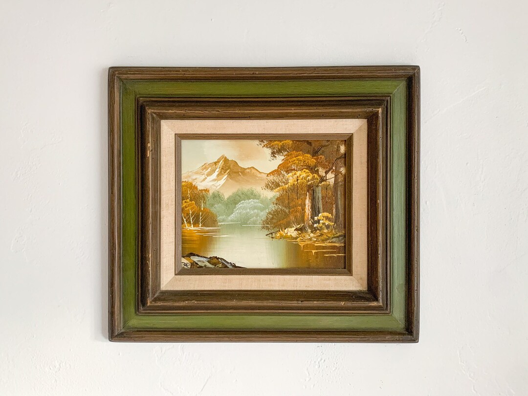 Vintage Reeves Signed Landscape Oil Painting Mountain Art - Etsy