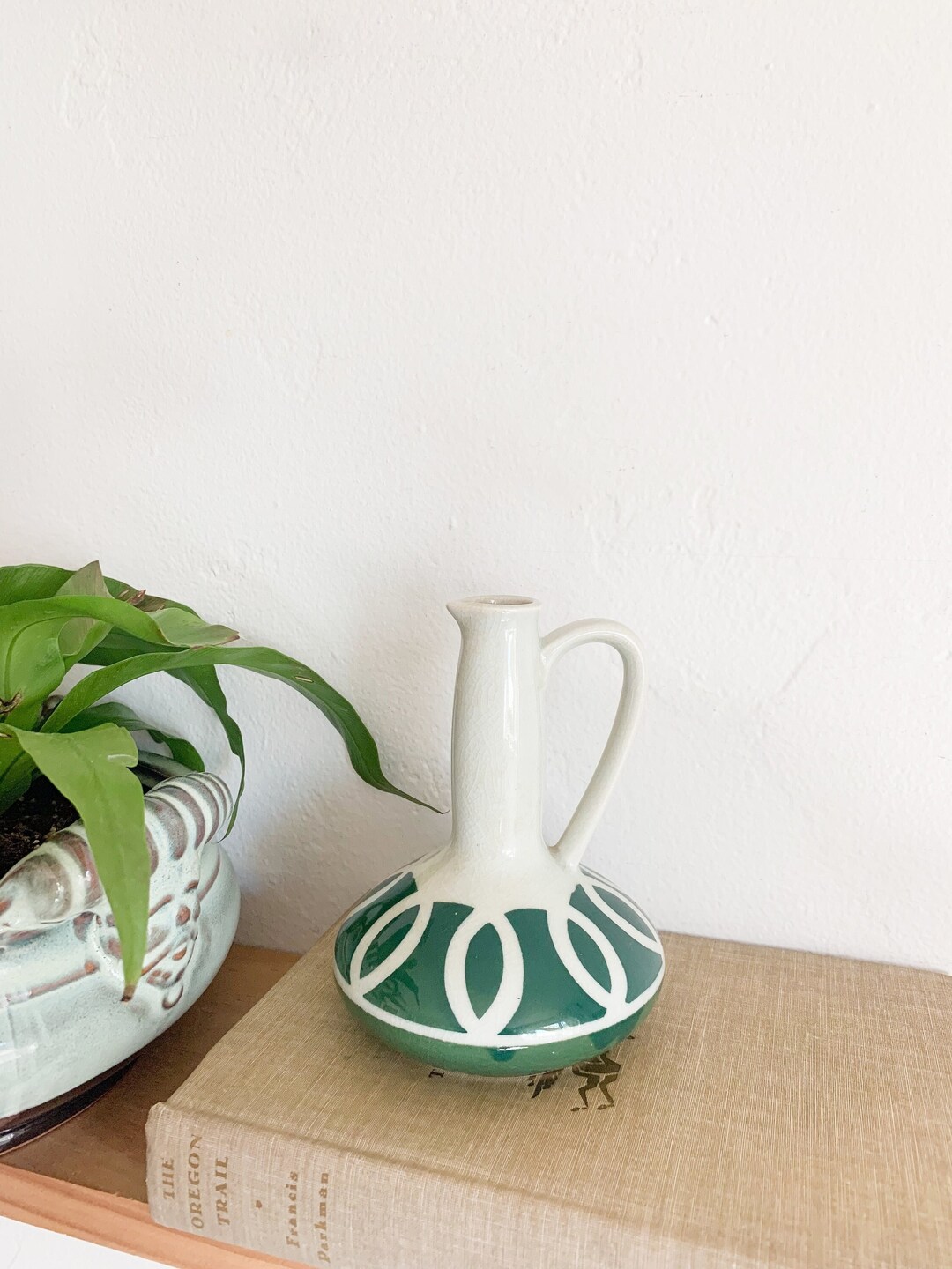 Mid Century Modern Ceramic Pitcher/cruet Atomic Pottery, Vintage Vase ...
