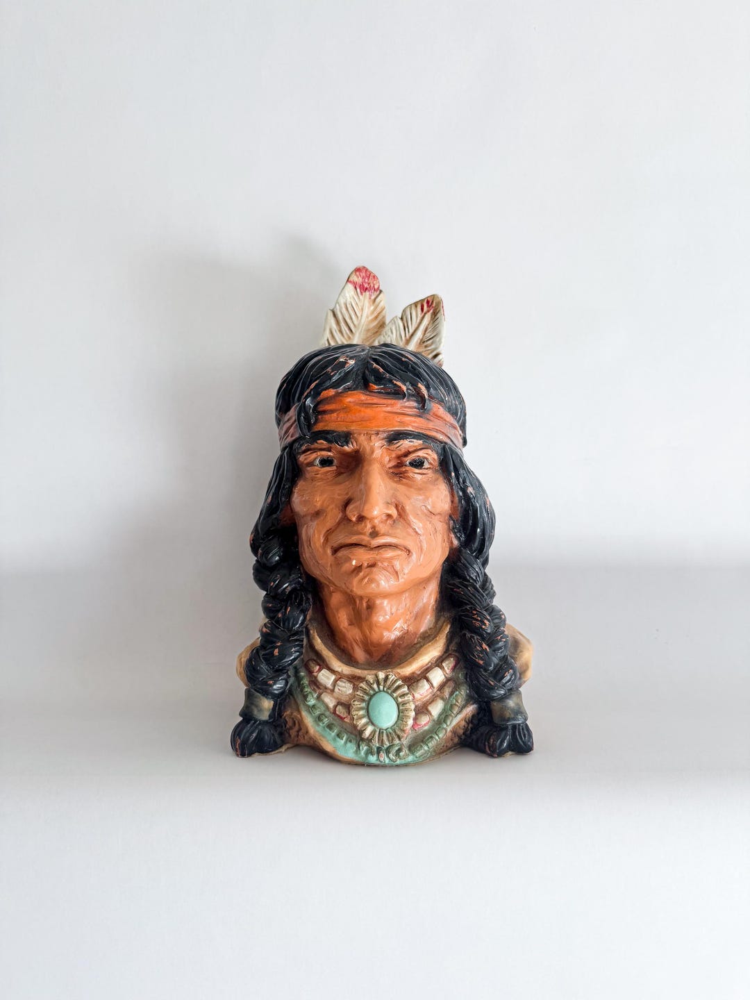 1960s Native American Indian Bust | Universal Statuary Corp Plaster ...