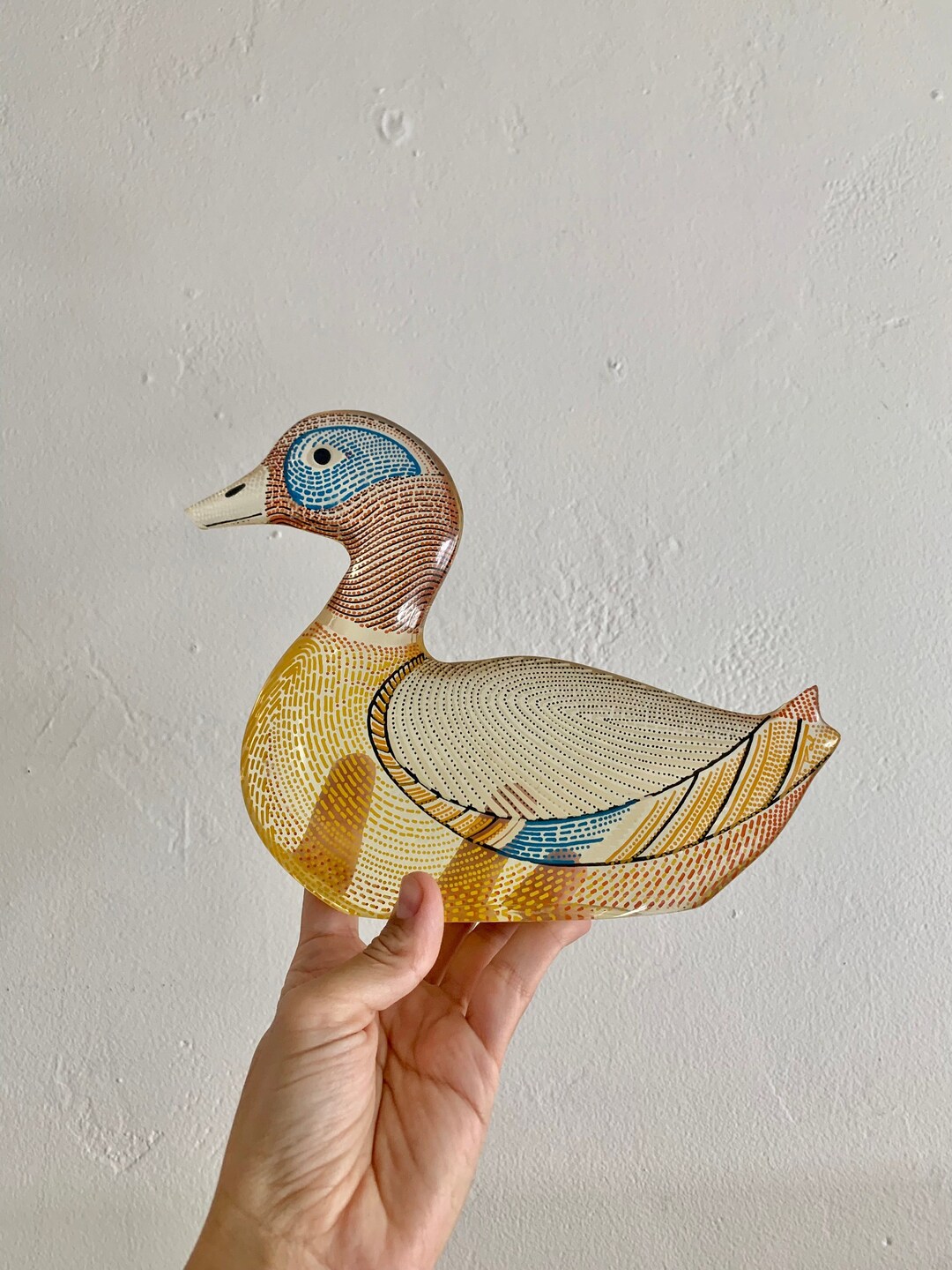 Mid Century Abraham Palatnik Lucite Duck Figurine Brazilian Art ...