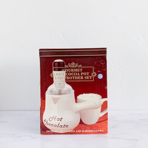 Vintage Hot Chocolate Set – Hot Cocoa Pot and Frother Set, Retro ...