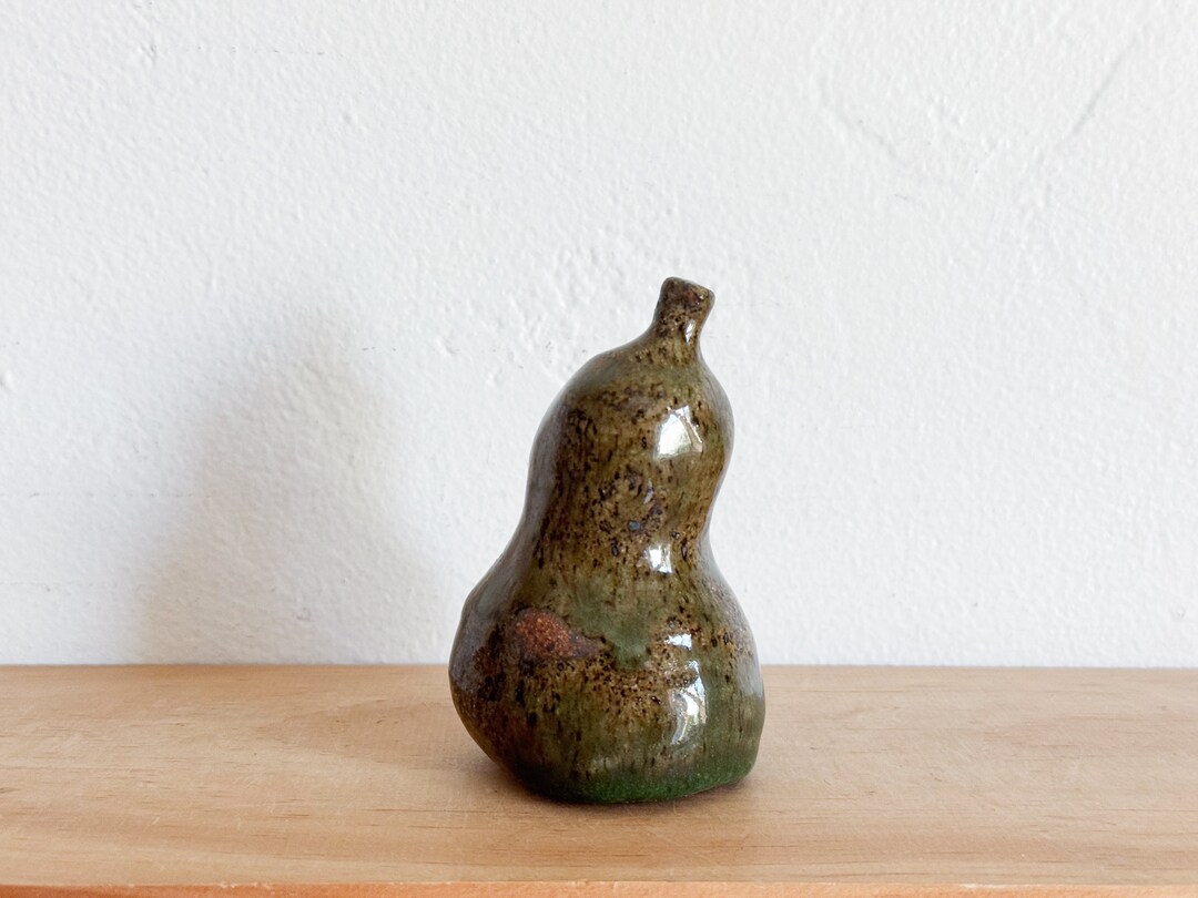 Vintage Ceramic Pottery Pear Sculpture – Pear Figurine, Fruit Decor ...