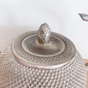 Vintage Silverplate Indian Teapot – Silver Kettle, Tetsubin Style ...